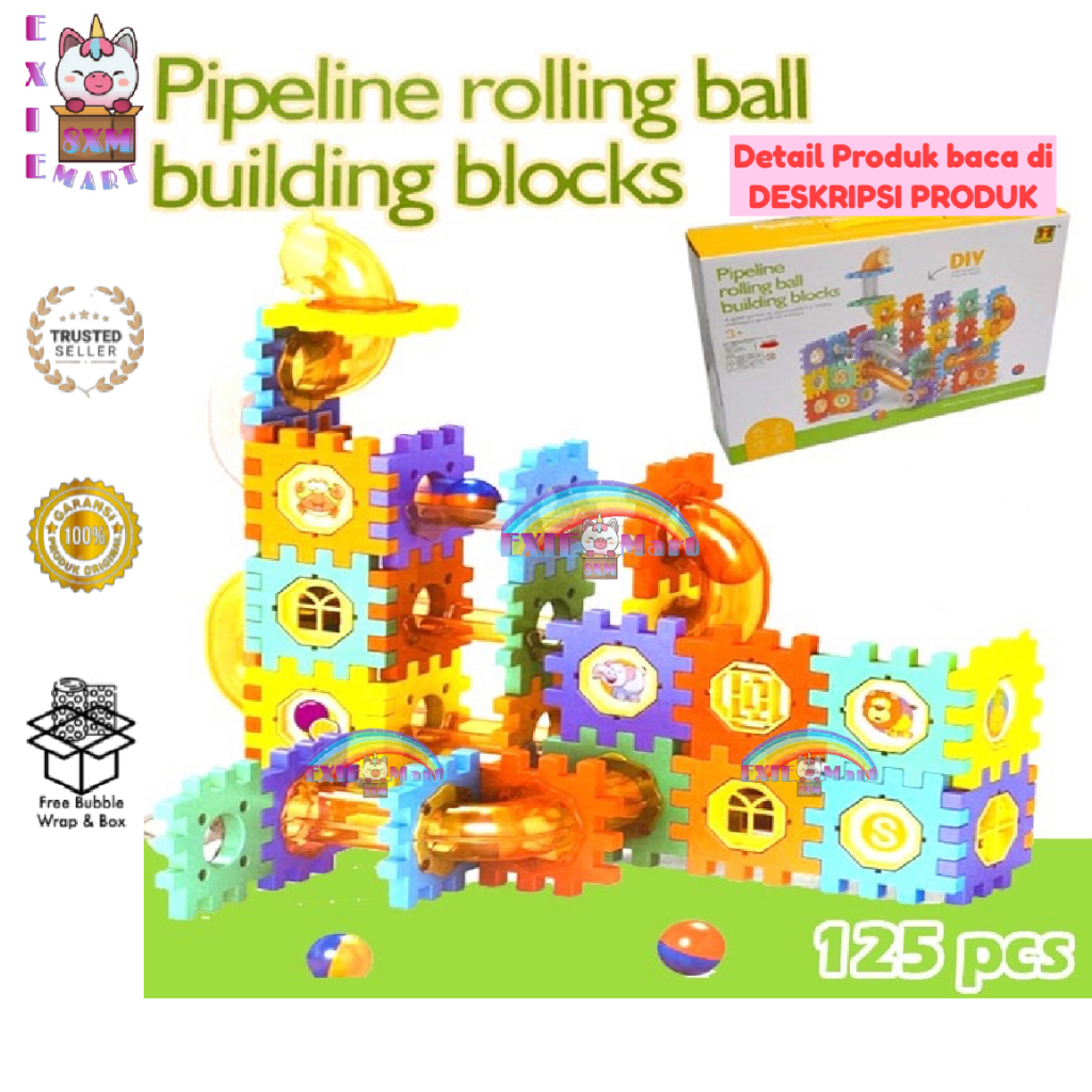 Jual MAINAN ANAK PIPELINE ROLLING BALL BUILDING BLOCKS PIPA SELUNCUR ...