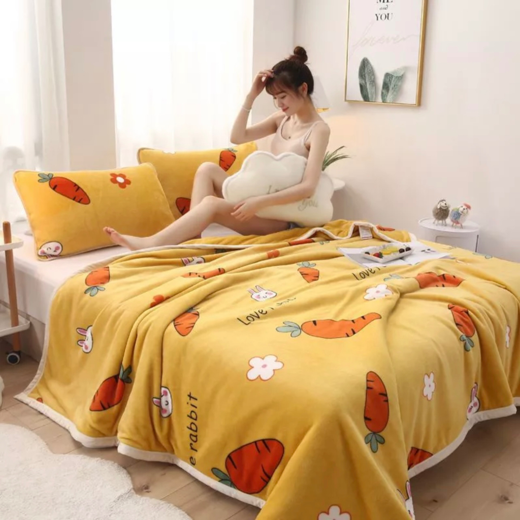 Jual Selimut Bulu Halus Lembut King Size Uk 180x200 Motif Korea ...