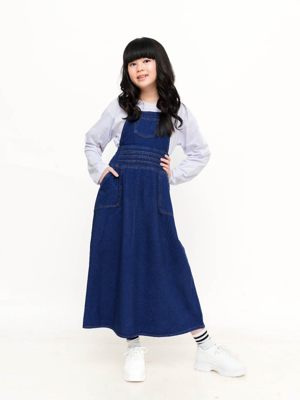 Jual MOLDING - Overall Rok Anak jeans Model garis3 - 89060 | Shopee ...