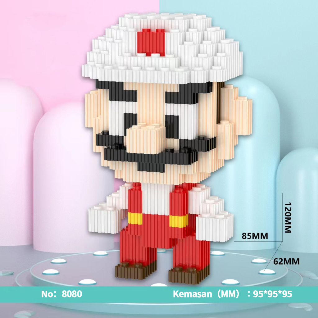 Jual Blok Bangunan Super Mario Kartun Mainan Balok Bricks Susun Mario ...
