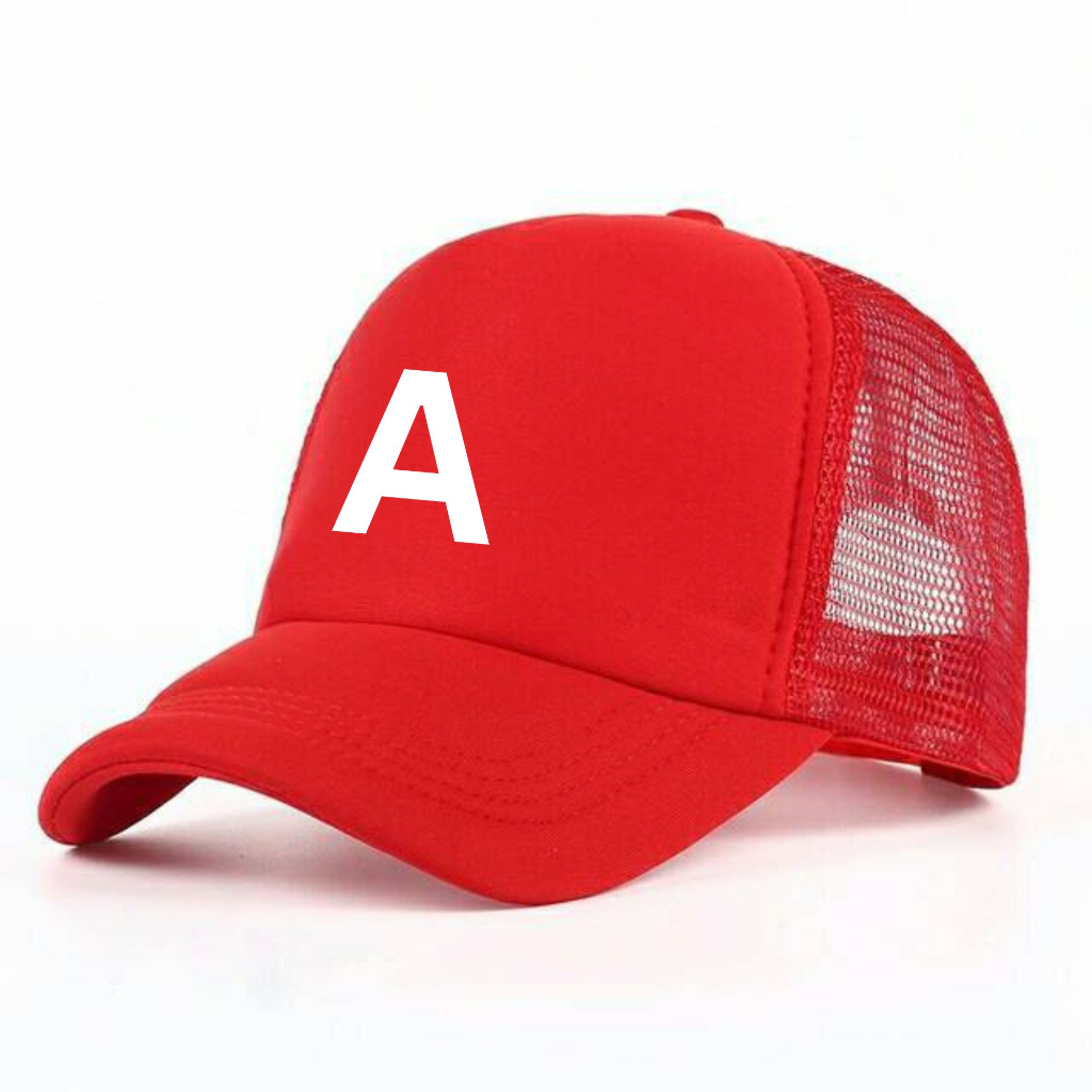 Jual Topi Jaring Abjad Huruf Teks Alphabet Inisial A B C D E F G H I J ...
