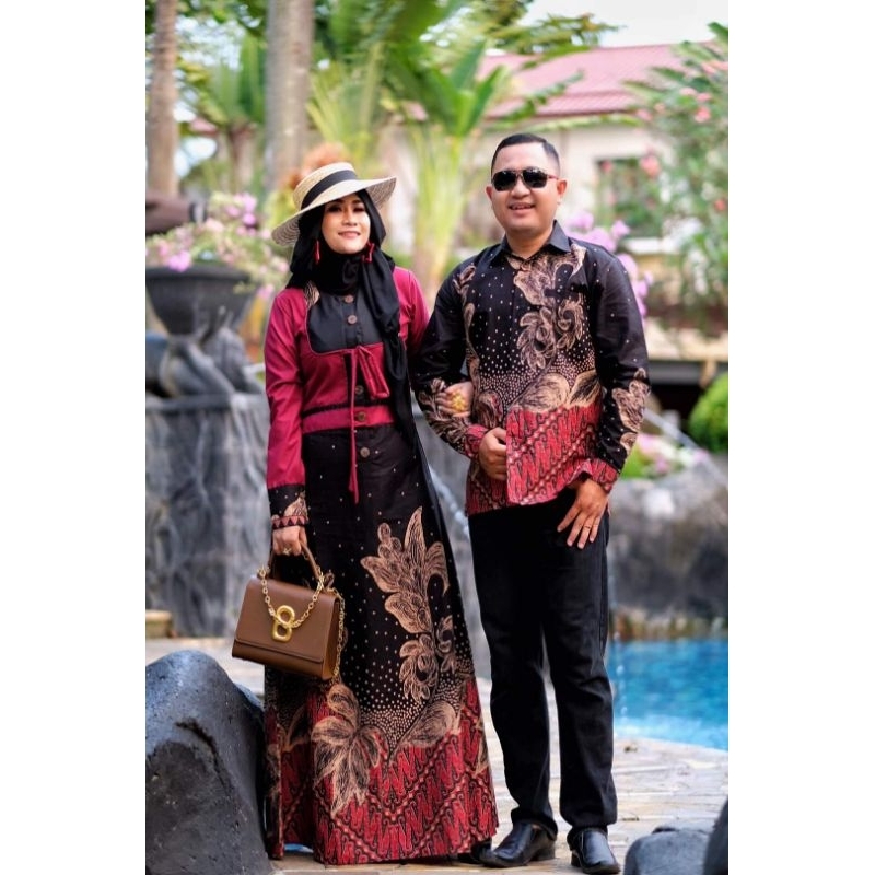 Jual PO SEKAR DRESS MAROON by BATIK ROFA | Shopee Indonesia