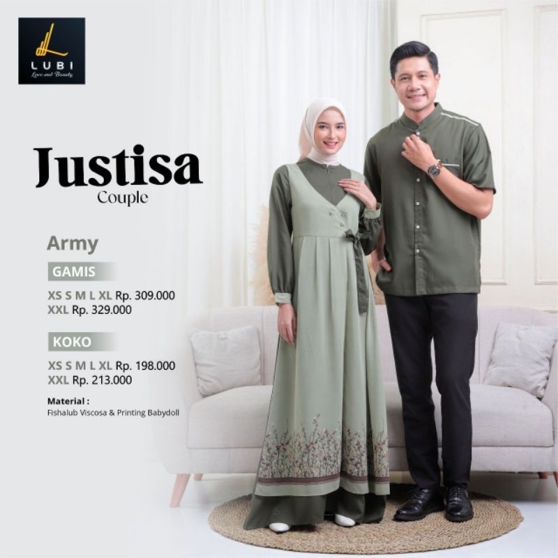 Jual Lubi Justisa Couple Lubi Couple Justisa Couple Motif Gamis Motif ...