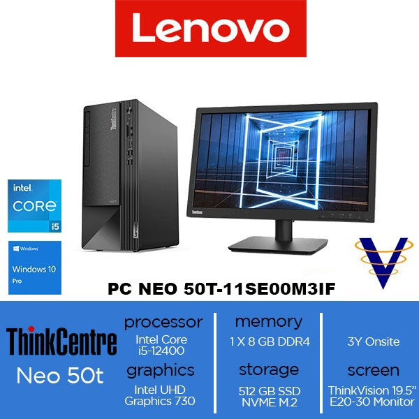 Jual Lenovo ThinkCentre neo 50t Core i5-12400 8GB 512GB SSD 21.5"W11Pro | Shopee Indonesia