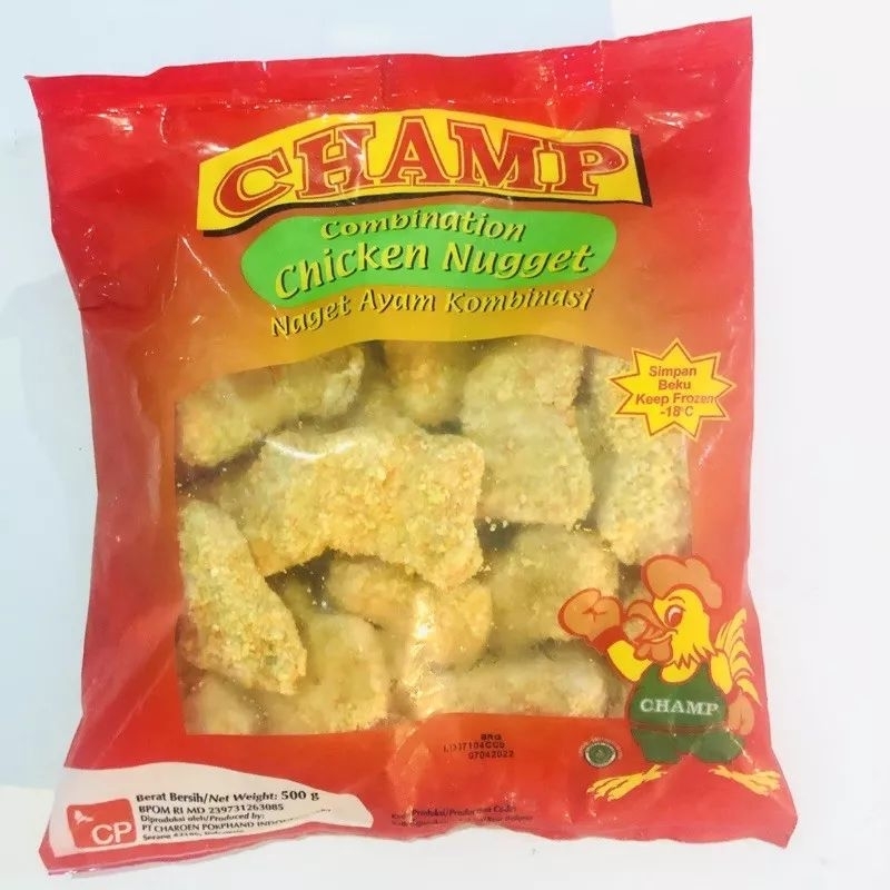 Jual CHAMP Chicken Nugget / Nugget Ayam 250 225 gram KHUSUS SAMEDAY ...