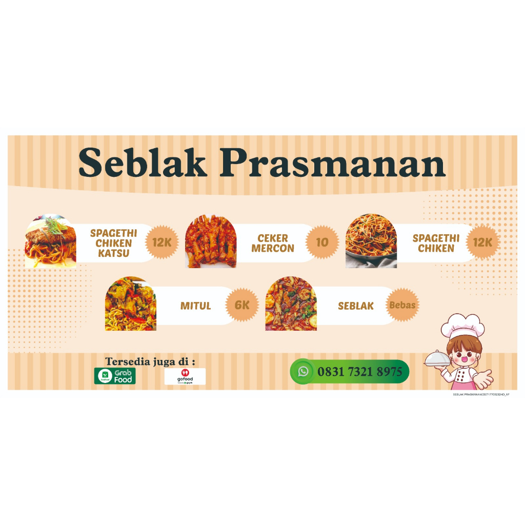 Jual Spanduk Seblak Prasmanan Custom Design | Shopee Indonesia