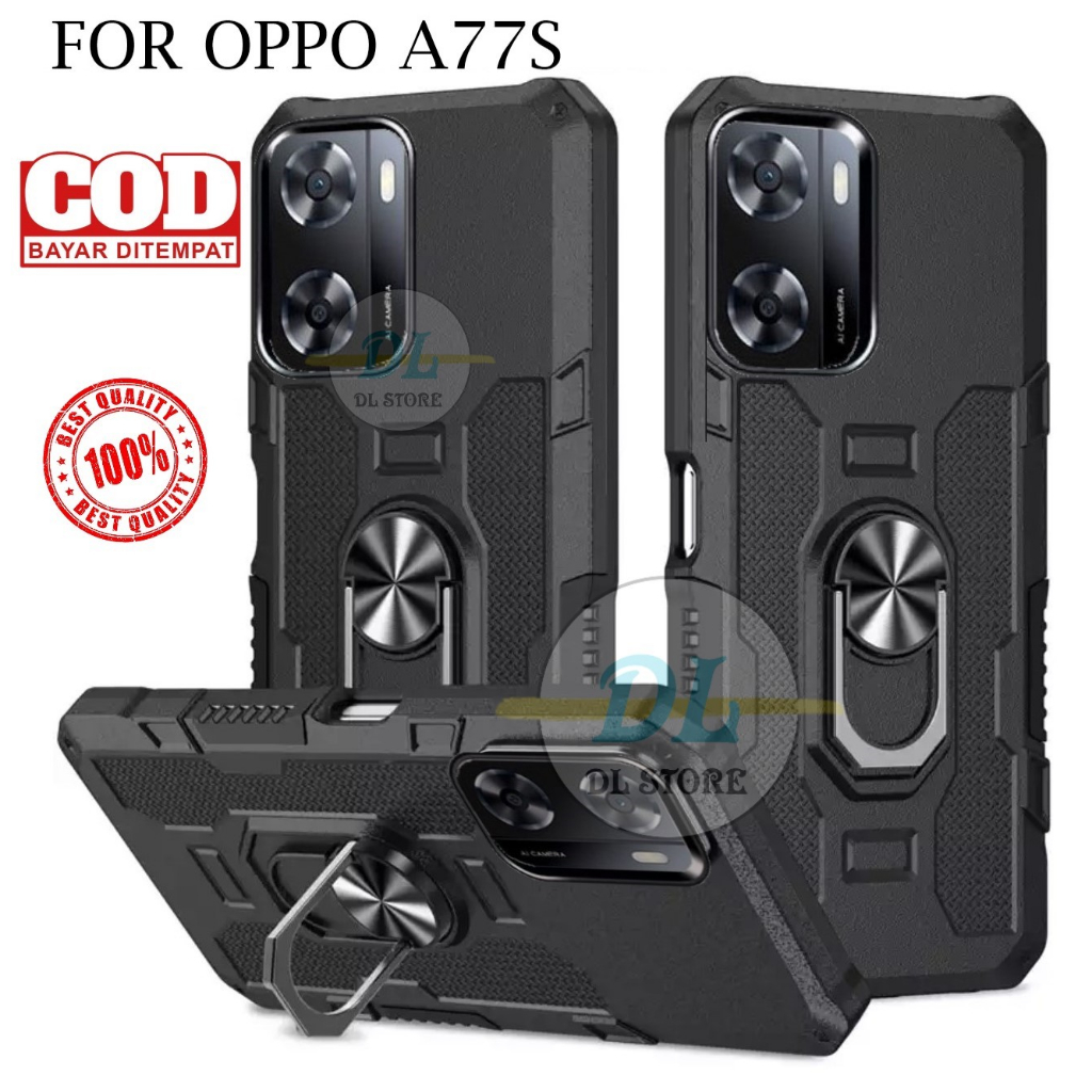 Jual Casing Oppo A77s Hard Case Ring Armor Robot Case Kickstand Hybrid ...