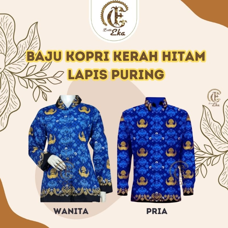Jual BAJU BATIK KORPRI TERBARU KERAH HITAM FULL FURING kemeja korpri terbaru 2023 kemeja korpri ...