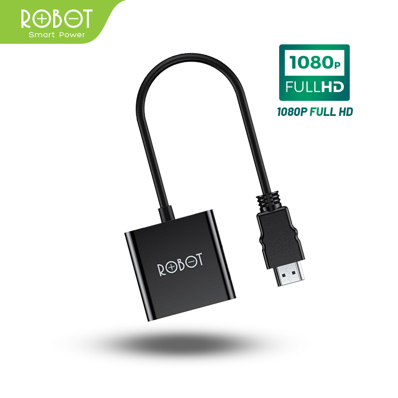 Jual ROBOT Adapter Konektor HDMI TO VGA Kualitas Resolusi HD Resolusi ...
