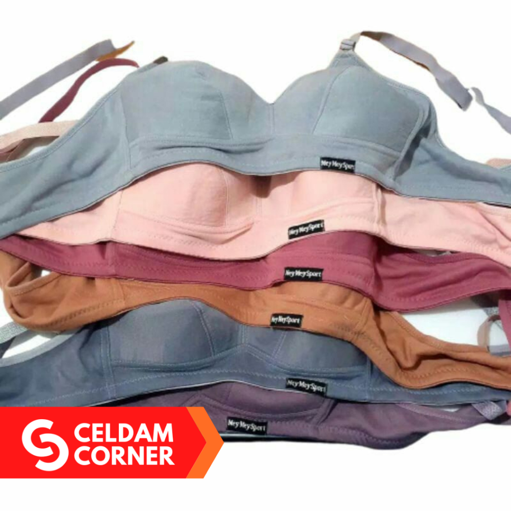 Jual sport bra tanpa busa tanpa kawat kait 2 termurah | Bh sport bahan katun merk fidilla ...