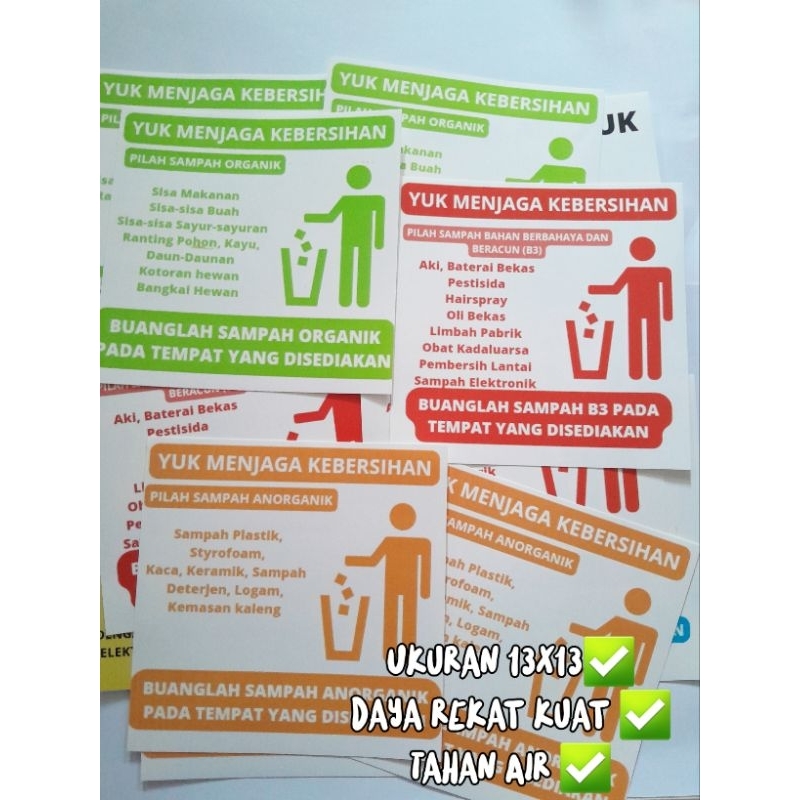 Jual [WAJIB BACA DESKRIPSI] Ready Stock Stiker Label Penanda Buang ...