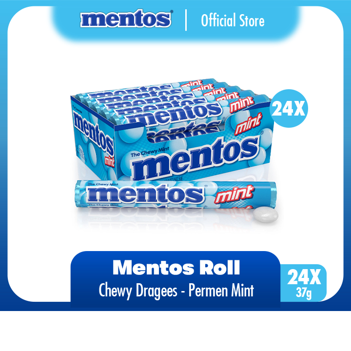 Jual Mentos Chewy Dragees Mint Roll 888g - Permen Mint (1 Box) | Shopee ...