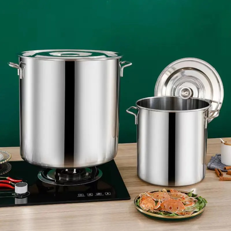 Jual DHW Stok Pot Besar TEBAL Panci Sup Tinggi Multifungsi Stainless ...