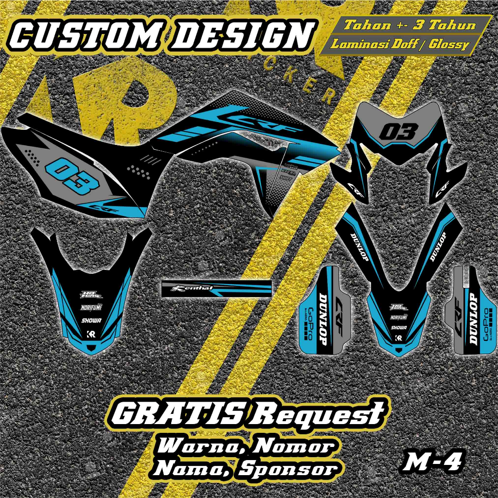 Jual Stiker Decal CRF , D-tracker , KLX , GORDON MAX DECAL custom decal ...