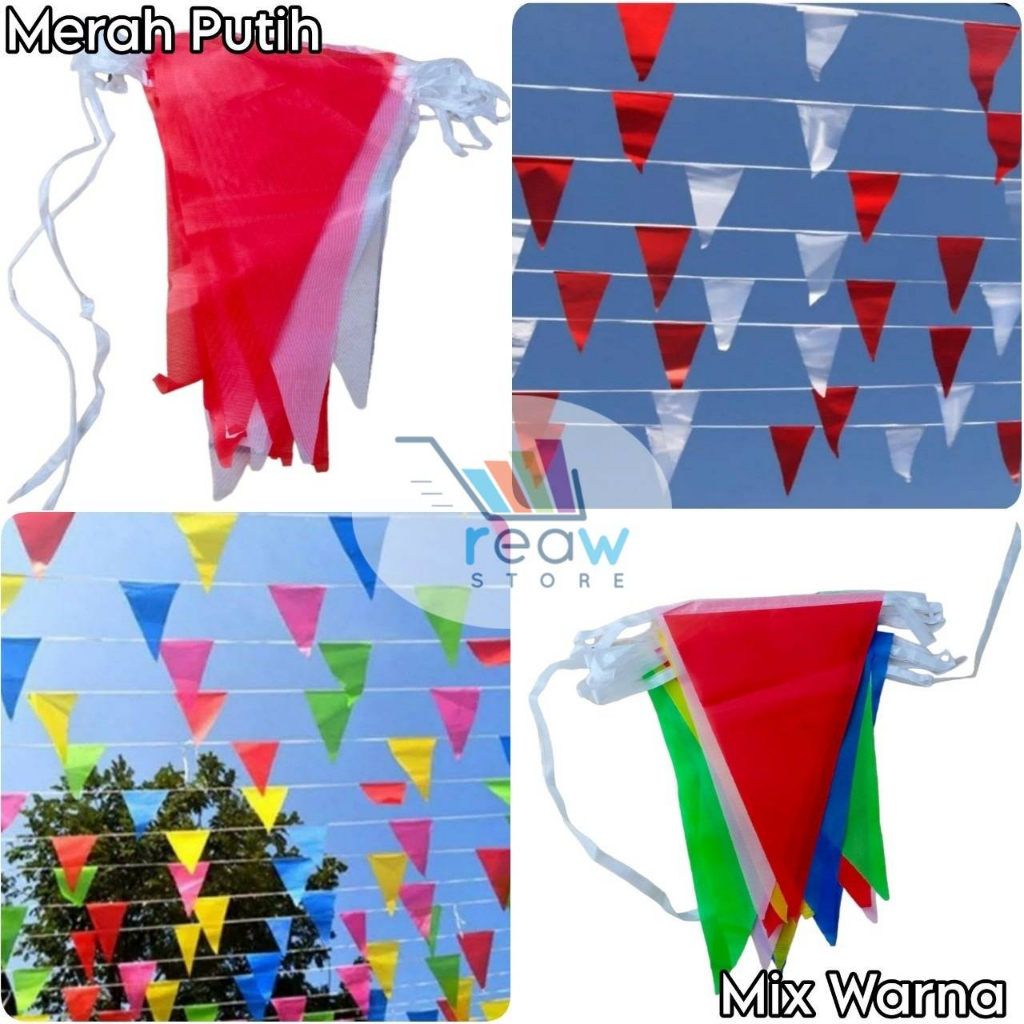 Jual Banner Flag / Bendera Karnaval Segitiga Merah Putih HUT RI ...