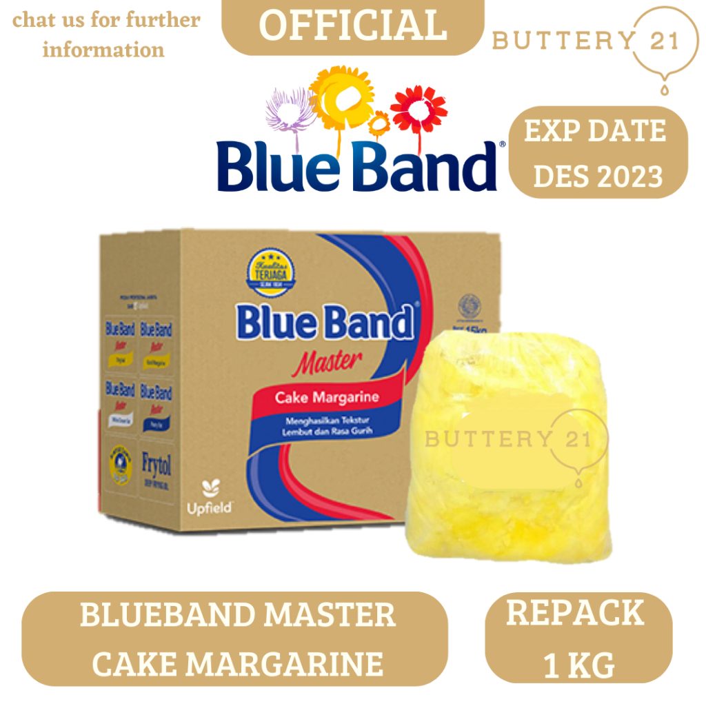 Jual REPACK 1 KG BLUE BAND MASTER CAKE AND MARGARINE MENTEGA | Shopee ...