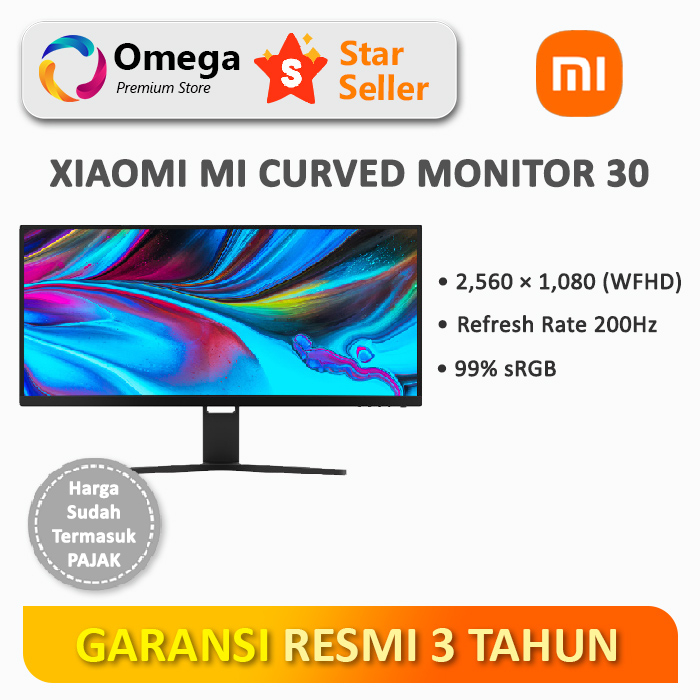 Jual Monitor Xiaomi Mi Curved Gaming 30 Inch | Shopee Indonesia