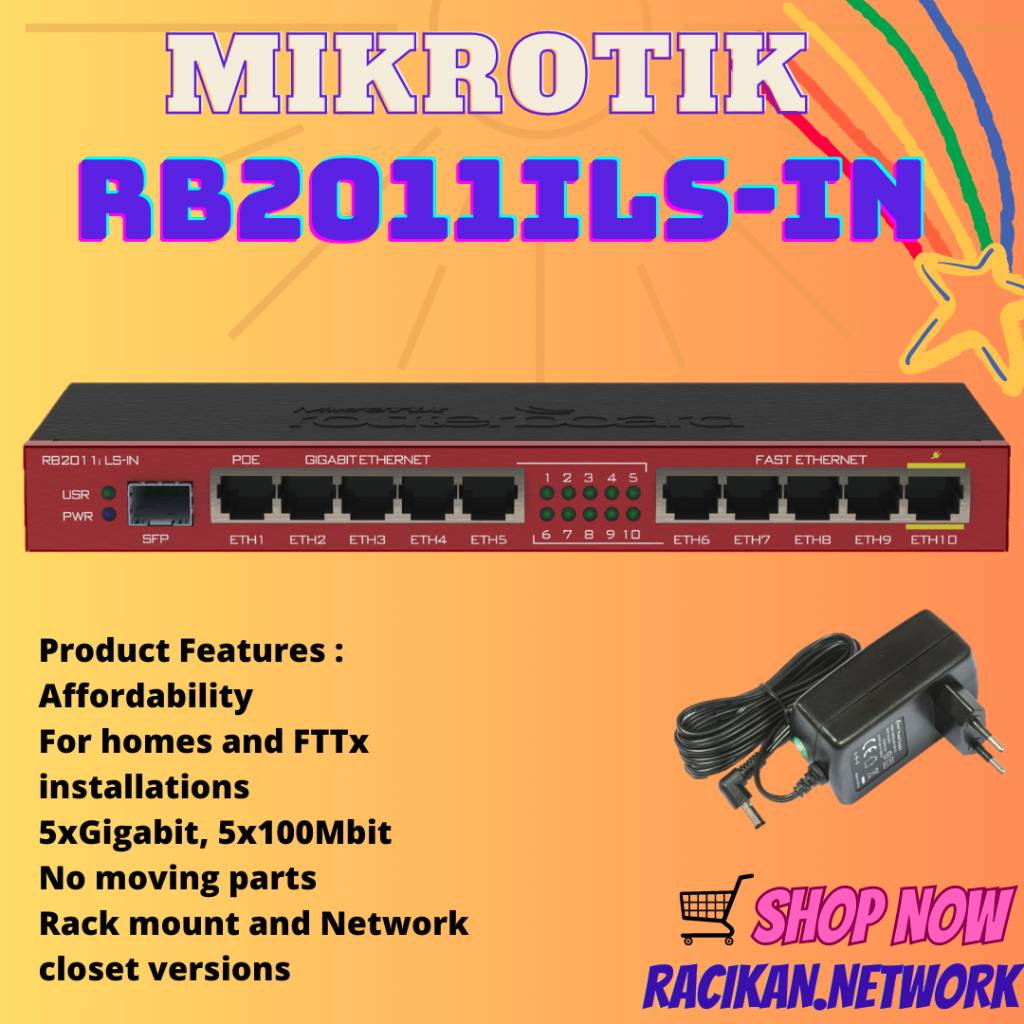 Jual Mikrotik RB2011iLS-IN | 5 Port Ethernet | 5 Port Gigabit Ethernet ...