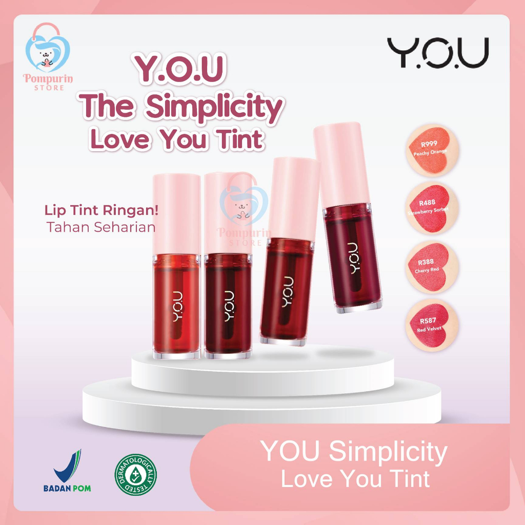 Jual [NEW] YOU The Simplicity Love You Tint - Liptint by Y.O.U Makeup ...
