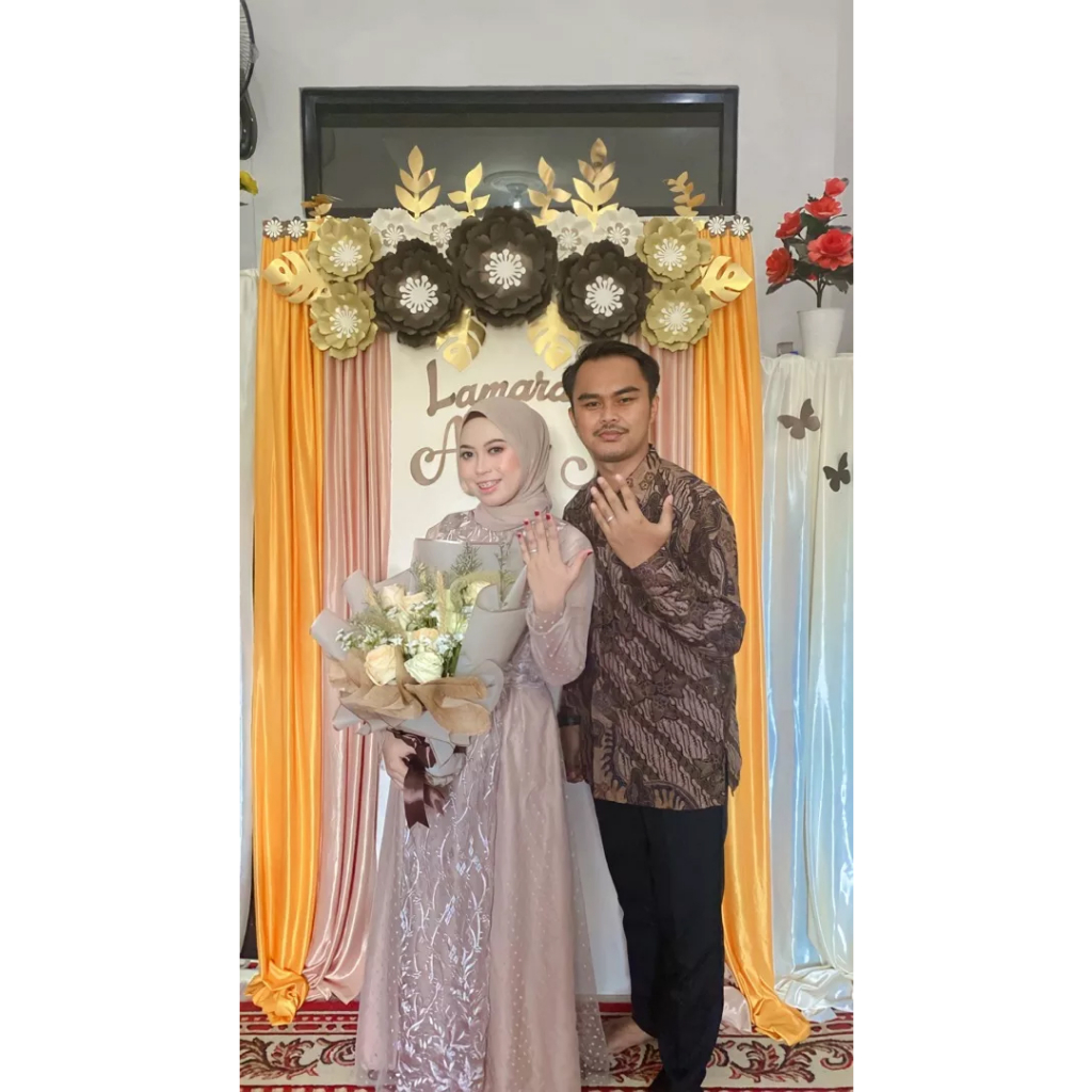 Jual Paper flower Engagament bunga kertas dekorasi lamaran | Shopee ...