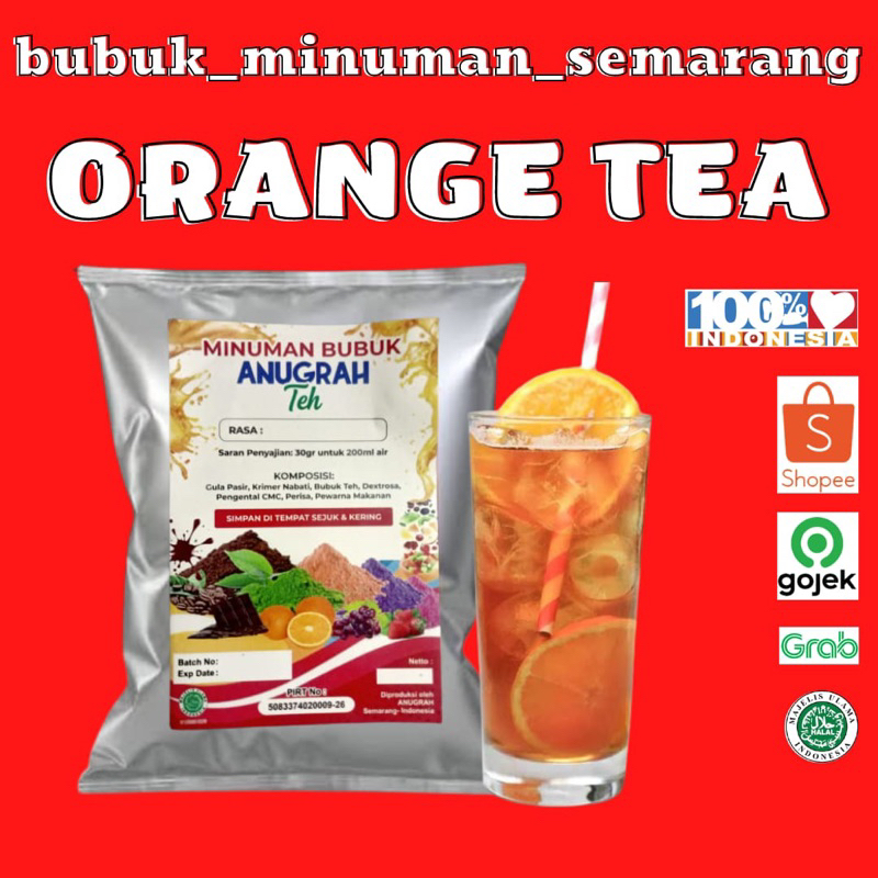 Jual Bubuk Minuman Orange Tea Teh Jeruk 1kg | Shopee Indonesia