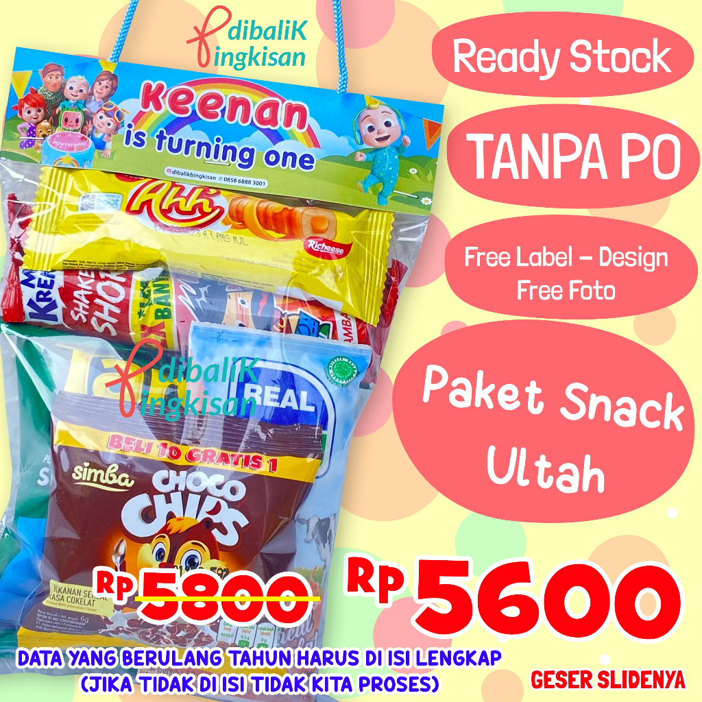 Jual PAKET SNACK ULANG TAHUN ANAK / KHITAN / SUNAT / BINGKISAN / NATAL / SNACK ULTAH GRATIS ...