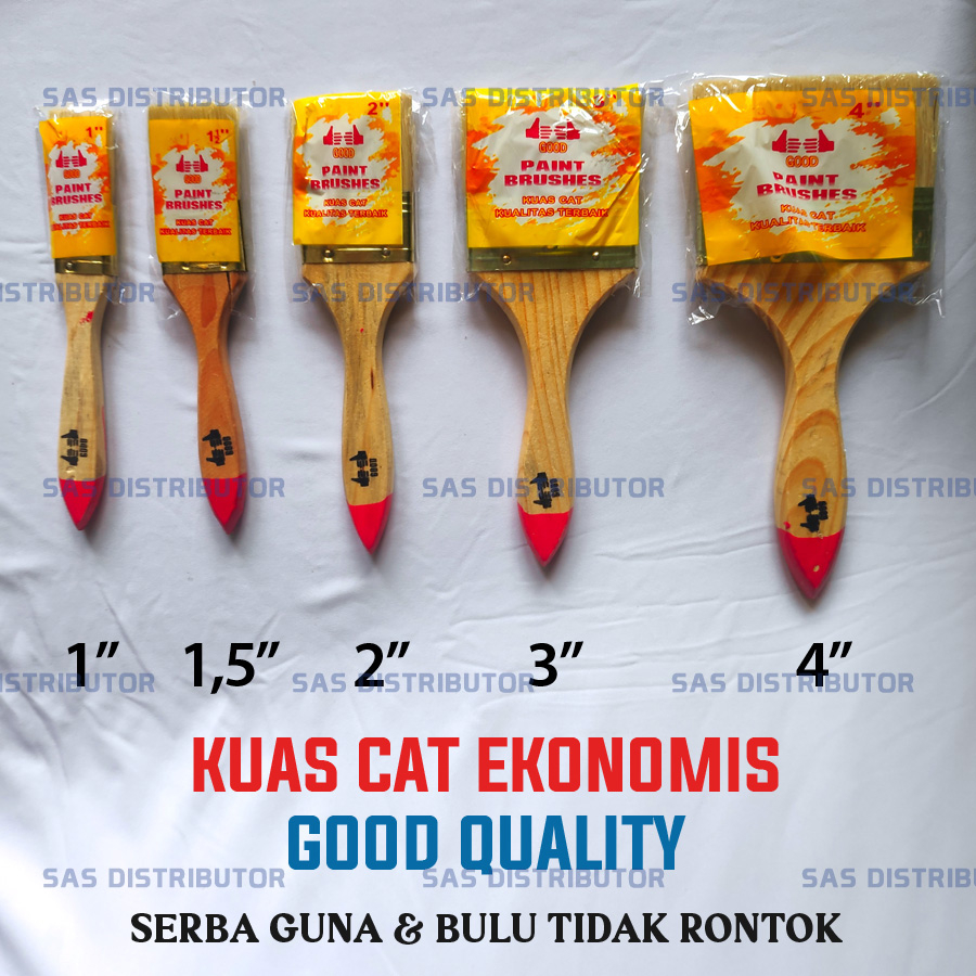 Jual Kuas Cat Tembok 1" inch 1,5" inch 2" inch 2 1/2" inch 3" inch 4 ...