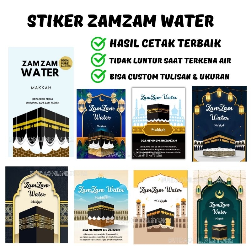 Jual Stiker Zam Zam Water Sticker Air ZamZam Label Kemasan Botol Oleh ...