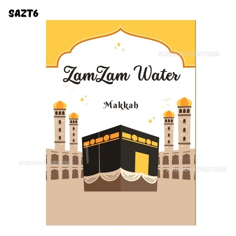 Jual Stiker Zam Zam Water Sticker Air ZamZam Label Kemasan Botol Oleh ...