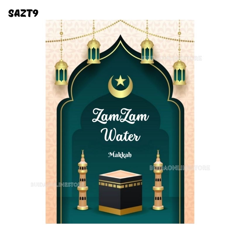 Jual Stiker Zam Zam Water Sticker Air ZamZam Label Kemasan Botol Oleh ...