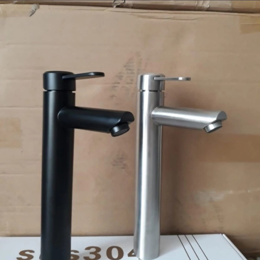 Jual Kran Panas Dingin Wastafel HITAM Minimalis BL7-Keran washtafel ...