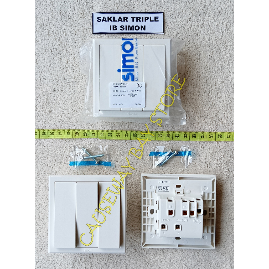 Jual SAKLAR TRIPLE IB SIMON | Shopee Indonesia