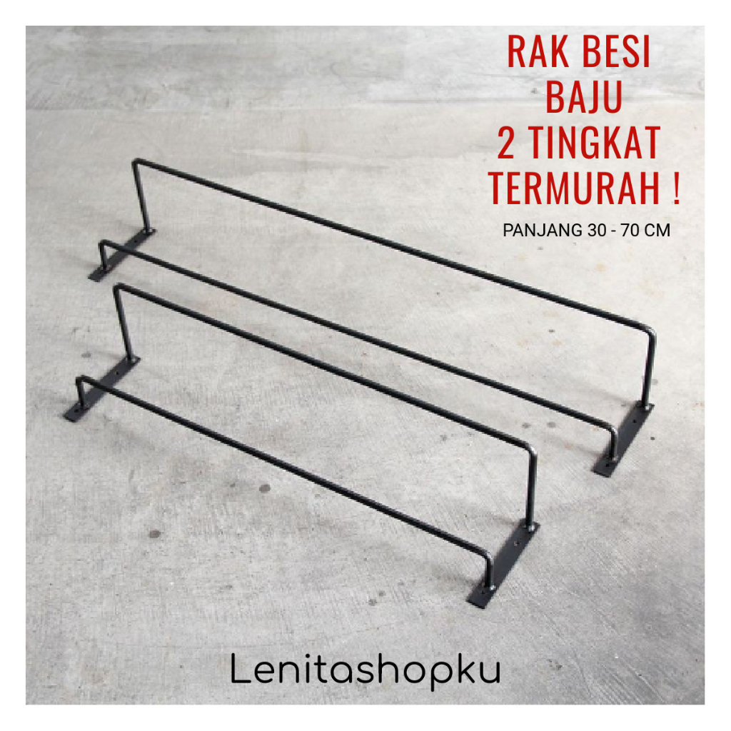 Jual Rak Besi 2 Susun Hemat Ruangan Panjang 30 - 70 cm Termurah | Besi ...