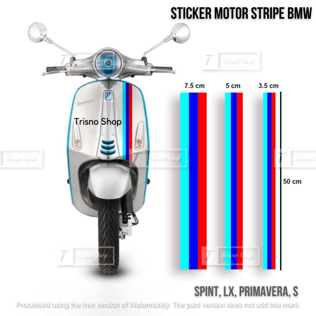 Jual Sticker, Strip Flag Vespa LX Primavera Sprint Model BWM | Shopee ...