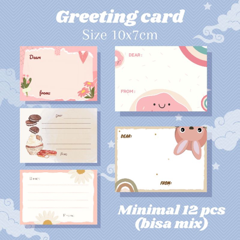 Jual (1) GREETING CARD / KARTU UCAPAN KOSONG / GREETING CARD AESTHETIC ...