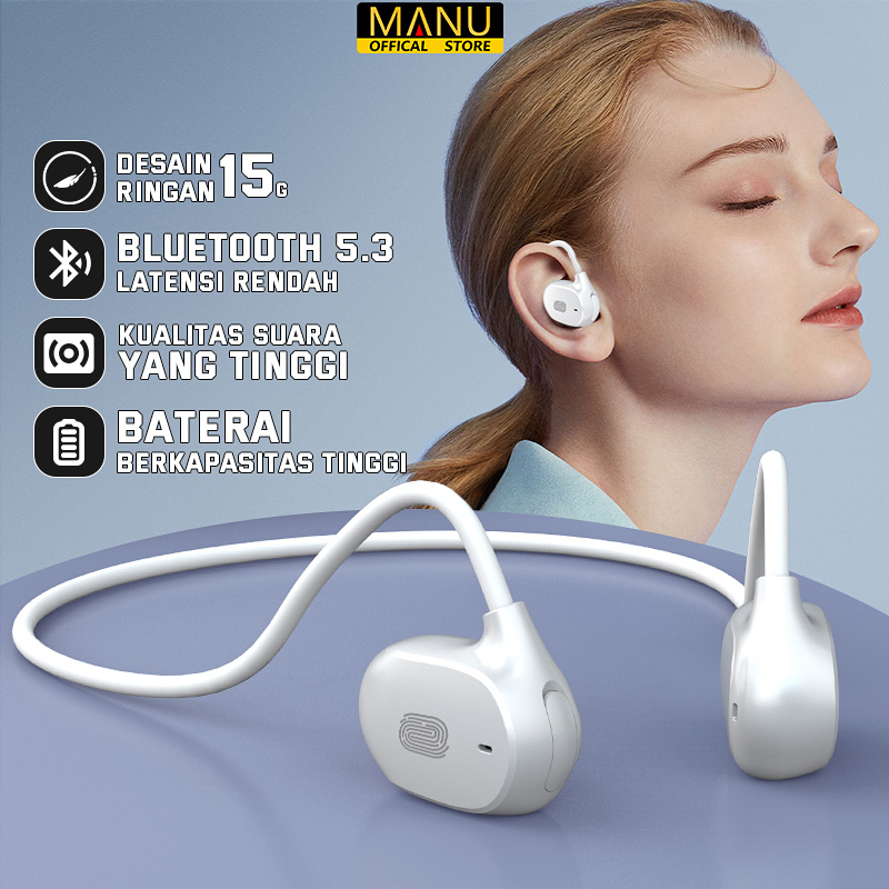 Jual Open Ear Sport Headset Bluetooth 5.3 Air Bone Conduction IPX5 ...