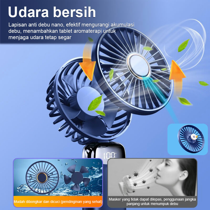 Jual UPHOME Kipas Angin Portable Mini USB 32000mAh Lipat / LED Display ...