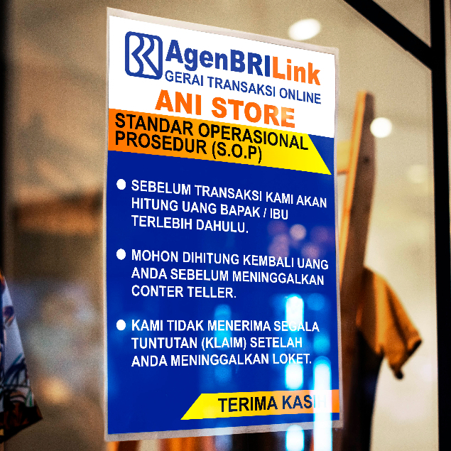 Jual POSTER / STIKER S.O.P BRI AGEN BRILINK | Shopee Indonesia