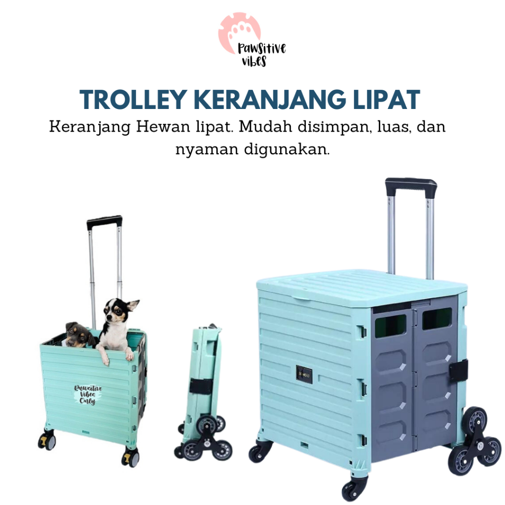 Jual Trolley Keranjang Lipat - Folded Trolley Dog Stroller Troley Lipat ...