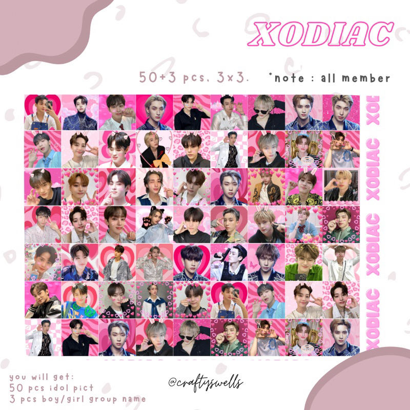 Jual [50+3 pcs] STIKER DECO KPOP STIKER MAIL XODIAC BABY MONSTER ATEEZ ...