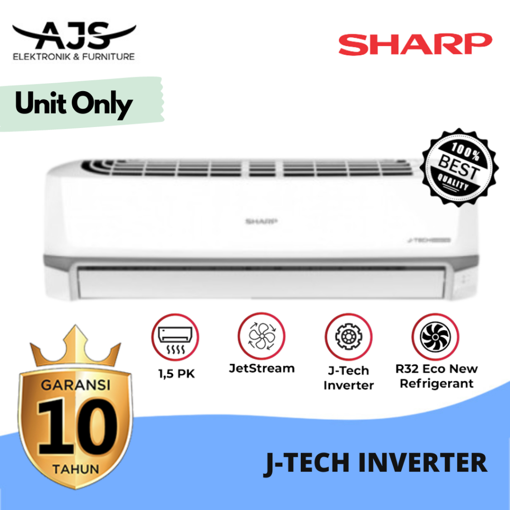 Jual AC SHARP INVERTER AH - X13ZY 1 ,5 PK AH-X13ZY - UNIT ONLY | Shopee ...