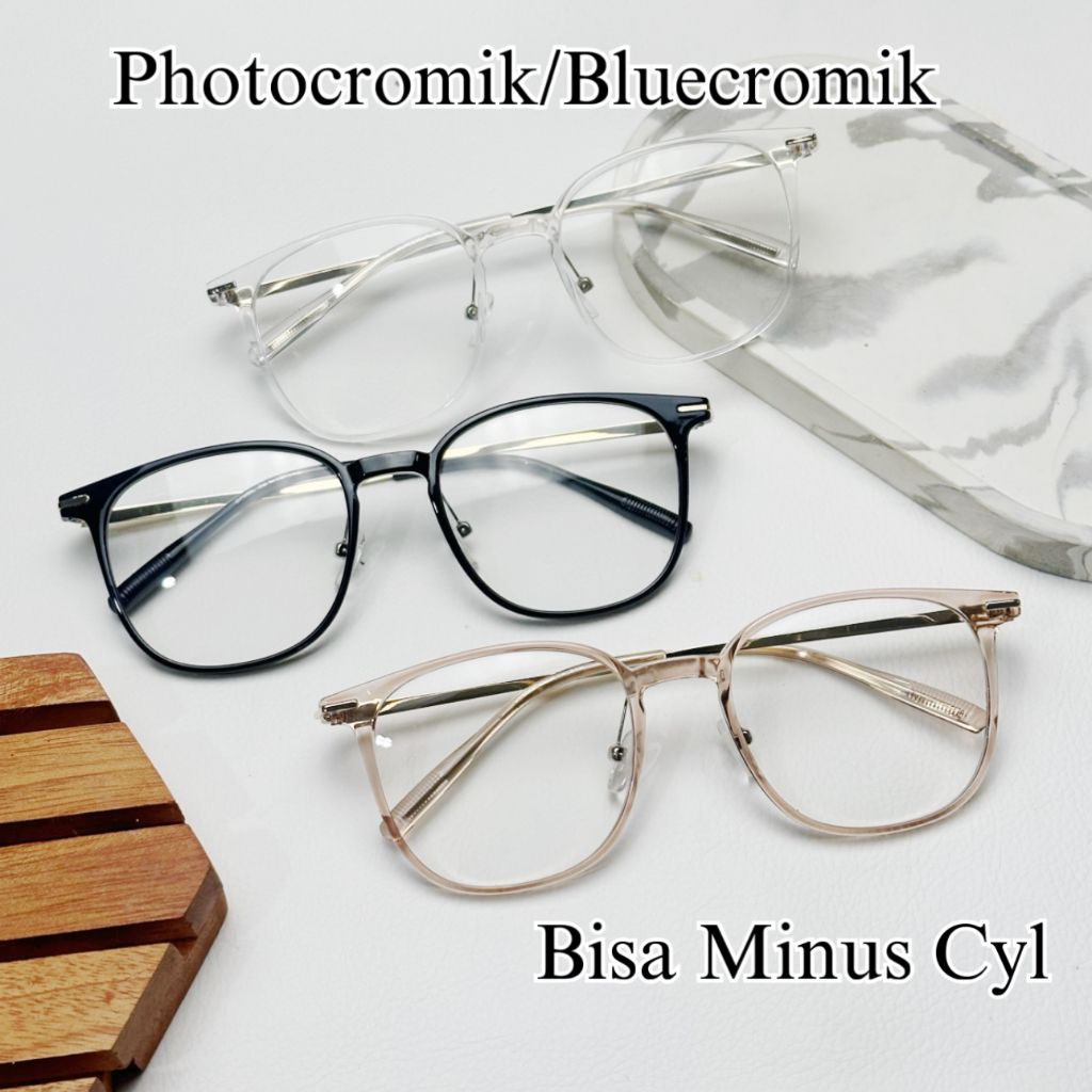 Jual Kacamata Model Terbaru Kotak Lensa Photocromik Frame Wanita Masa ...