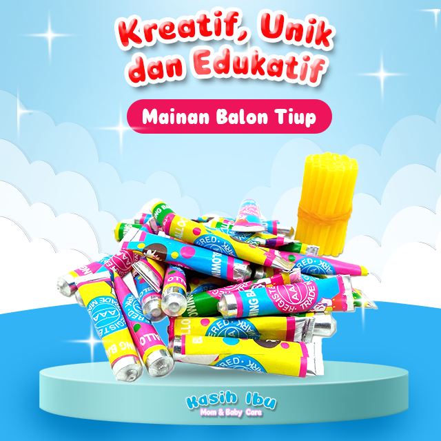 Jual Mainan Balon Tiup Jadul Balon Tiup Plembungan Sedotan Mainan Anak ...