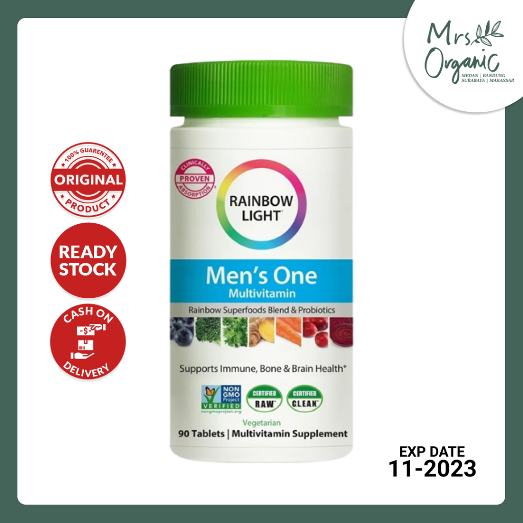Jual Suplemen Vitamin Rainbow Light Mens One Multivitamin Pria 90 ...