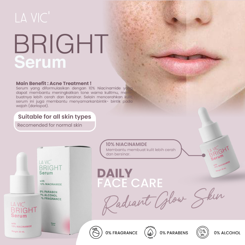 Jual LaVic Bright Serum Wajah Mencerahkan Wajah Menghilangkan Flek ...