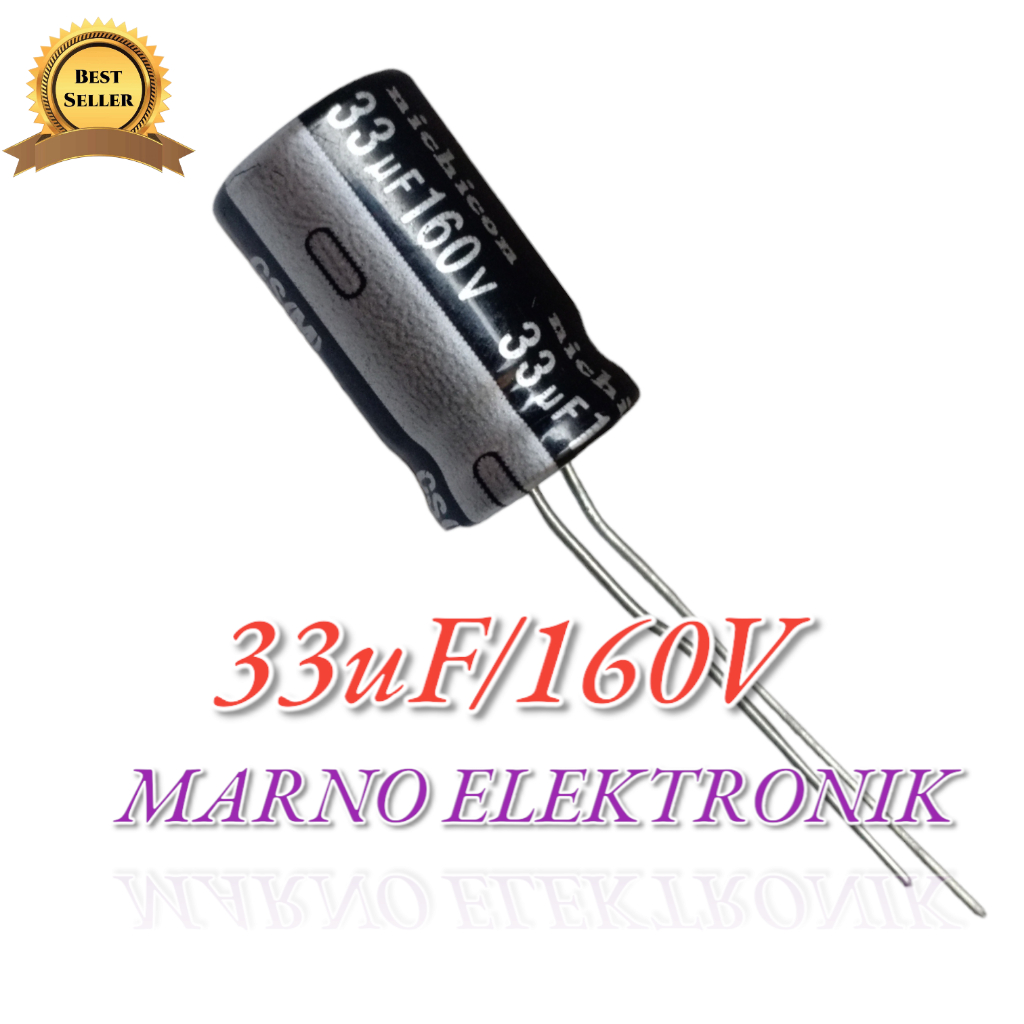 Jual ELCO CAPASITOR 33UF 160V 33 UF 160 V 33 MIKRO KAPASITOR VOLT | Shopee Indonesia