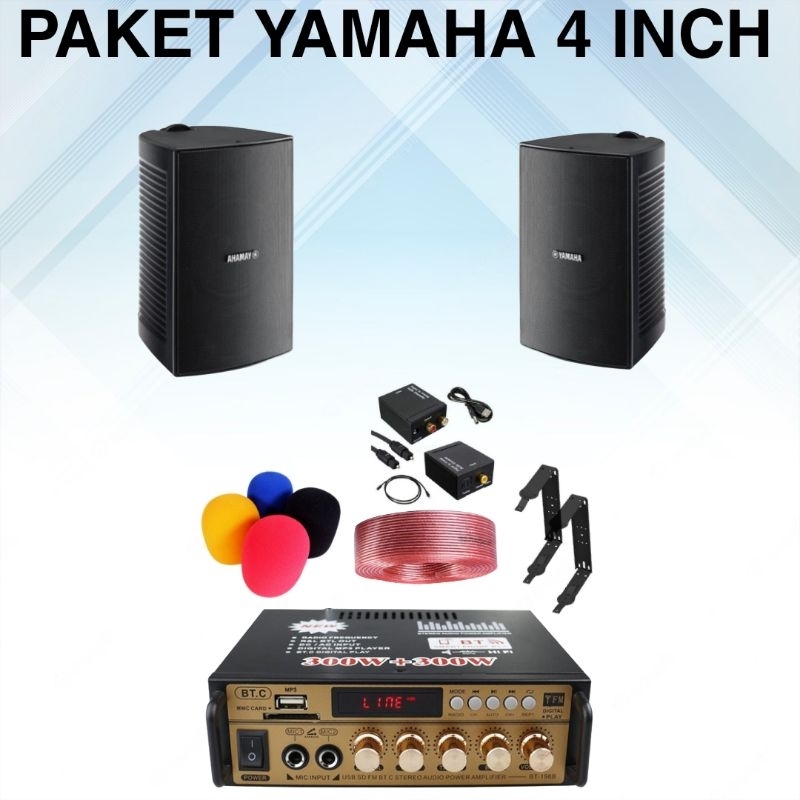 Jual PAKET SOUND SYSTEM CAFE DAN RESTO PAKET 2 SPEAKER YAMAHA 4 INCH PAKET SPEAKER INDOOR DAN ...