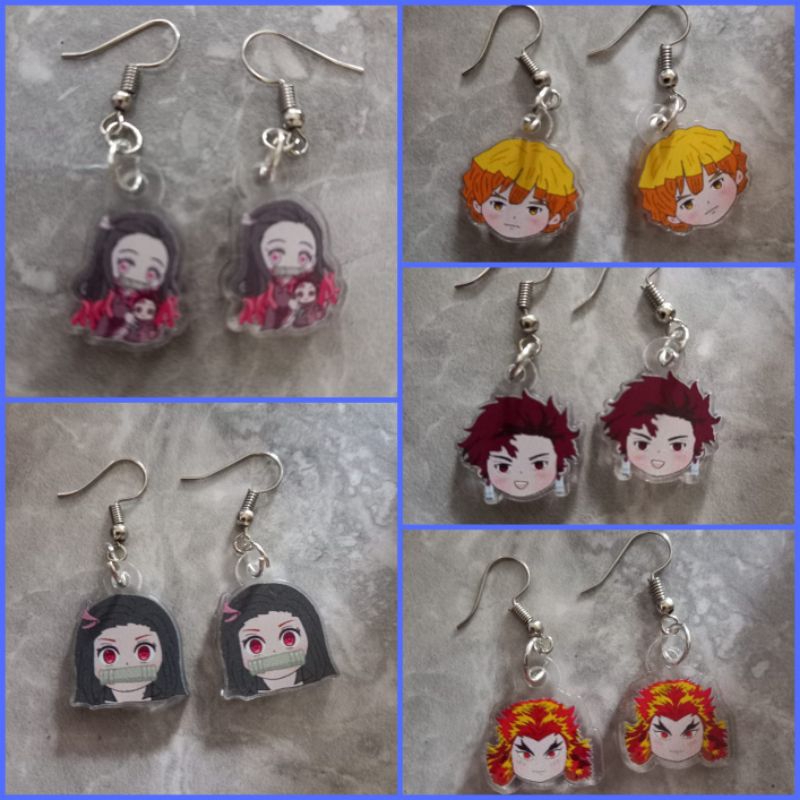 Jual Anting anting nezuko kimetsu no yaiba anting acrylic demon slayer ...