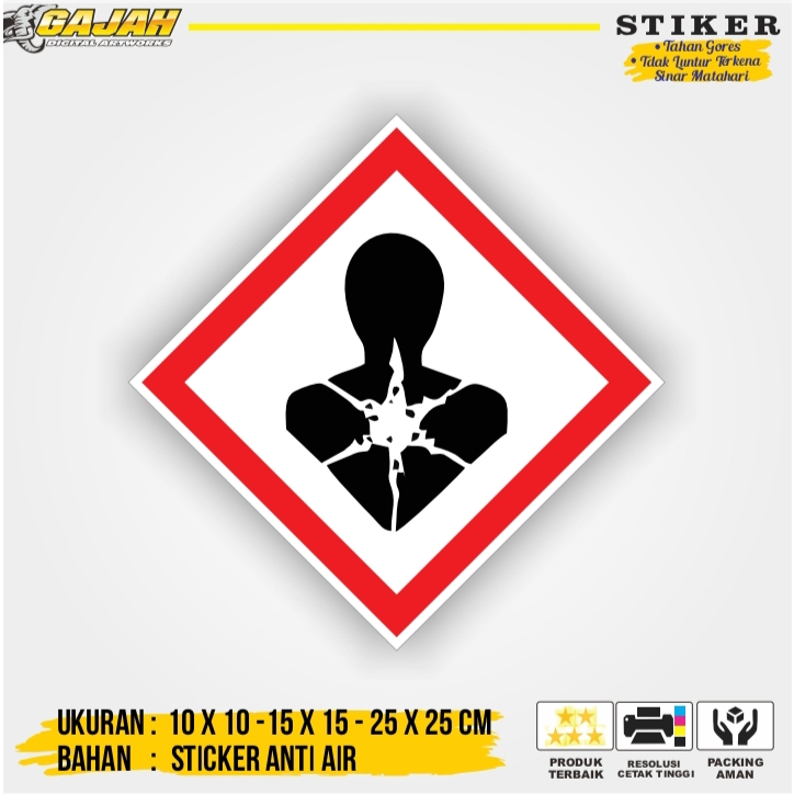 Jual Stiker Label Tanda Simbol Limbah B3 Stiker Bahan Berbahaya dan ...