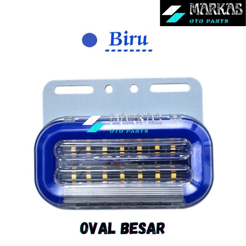 Jual Lampu Led Samping Bak Truk Variasi Model Oval Besar 12volt / 24volt 31Led Sein Running ...